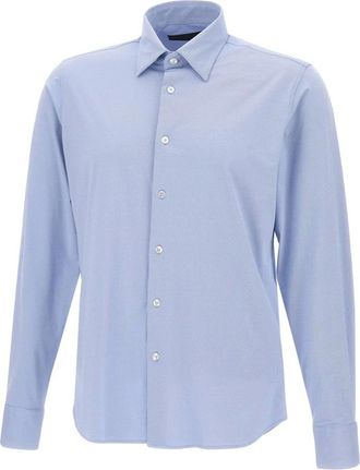 Roberto Ricci Design Rrd, Homme, Chemises, Bleu, Taille: M Oxford Jacquard Shirt