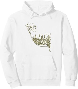 Moomin Olive Moomintroll Skifahren Piste Wintersport Spiele Pullover Hoodie