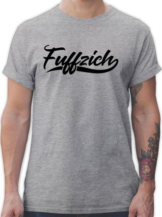 Shirtracer T-Shirt Herren - Fuffzich I F&uuml;nfzig I 50. Geburtstag 50 Jahre I 50er Geburtstag - 3XL - Grau meliert - 50-Geburtstag Tshirt Shirts zum 50ste 50.Geburt