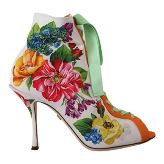 Dolce & Gabbana Open-Toe Jersey-Stiefel - - Shoes - Damen - Mehrfarbig - 37 1/2 EU