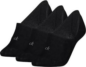 Calvin Klein Footie Medium Cut, Noir, 35-38 (Lot de 3) Femmes