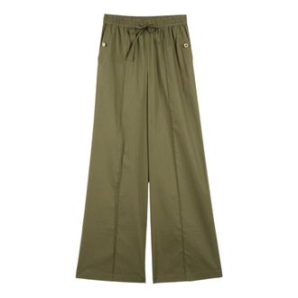 Twinset Femme, Pantalons, Vert, Taille: 40 FR Wide Pantalons