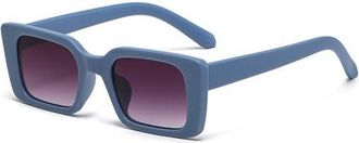Generic Lunettes de soleil femme monture carr&eacute;e conduite UV400 vacances plage lunettes de soleil quotidiennes(Blue)