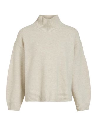Vila Visia L/S High Neck Knit Pullover-Noos