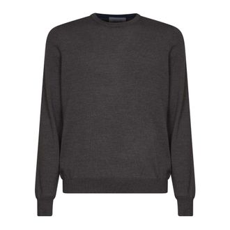 D4.0 Rundhals-Strickware - - Knitwear - Herren - Braun - 4XL