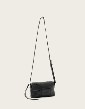 AllSaints Ares - Micro sac bandouli&egrave;re - Noir et argent&eacute;-multicolore