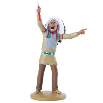 TINTIN Collectible Figurine Tintin, The Great American Indian Chief 13cm (42249)