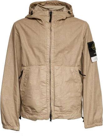 Stone Island Homme, Vestes, Brun, Taille: L -look Veste Nylon Panama-TC