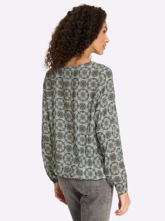 Heine Klassische Bluse Druck-Bluse Langarm
