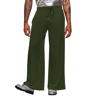Generic Pantalon ample en velours c&ocirc;tel&eacute; pour homme - Coupe ample - Jambe large - Pantalon d&eacute;contract&eacute; - Pantalon de jogging &agrave; jambe droite - Pantalon r&eacute;tro a