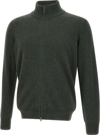 KANGRA Homme, Pulls, Vert, Taille: S Cardigan en laine m&eacute;rinos extrafine