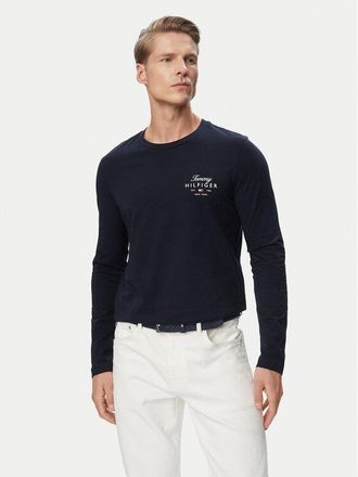 Tommy Hilfiger Longsleeve Script Stack MW0MW43225 Dunkelblau Regular Fit