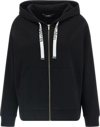 Max Mara Femme, Sweatshirts et sweats &agrave; capuche, Noir, Taille: 40 FR SweaT-shirt zipp&eacute;