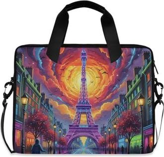 Alaza Sac pour ordinateur portable de 40,6 &agrave; 39,6 cm, motif croissant de lune, &eacute;toiles, soleil, sac pour ordinateur portable, sac &agrave; bandouli&egrave;re pour femme, 