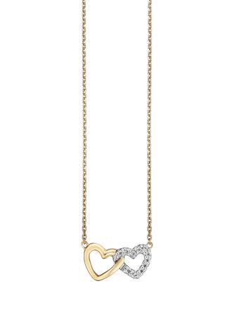 Julie Julsen Collier 925/- Sterling Silber vergoldet 2 Herzen