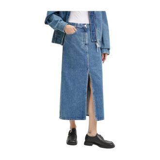 Sunnei Logo-Patch Jeansrock - - Skirts - Damen - Blau - XS