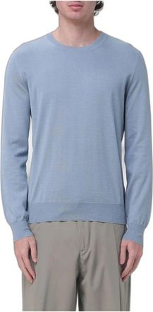 Brunello Cucinelli Pullover mit Rundhalsausschnitt aus Baumwolle - - Knitwear - Herren - Blau - 2XL