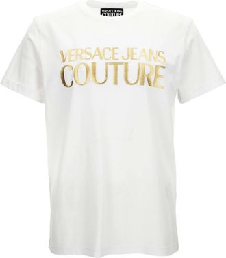 Versace Jeans Couture Homme, Tops, Blanc, Taille: 3XL Logo T-Shirt