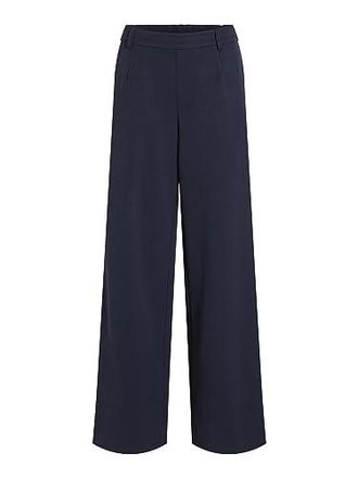 Vila Vila Vivarone Hw Pantalon Large en Tissu Noos pour Femme, Blazer Bleu Marine., 64