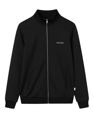 Les Deux Sweatjacke mit Stretchanteil und Label-Schriftzug in