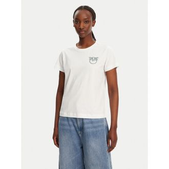 Pinko T-Shirt Nambrone 103320 A2G7 Wei&szlig; Regular Fit