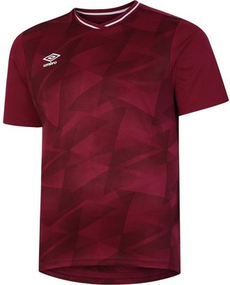 Umbro Triassic Trikot f&uuml;r Herren kurz&auml;rmlig (Weinrot/Lohfarbe)