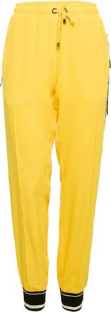 Dolce & Gabbana pantalon de jogging à bandes logo - Jaune