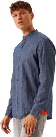 Garcia Garcia Herren Shirt Long Sleeve Hemd, Chambray, XXL