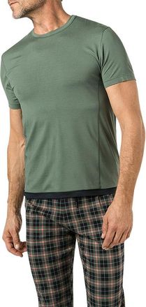 CALIDA Herren T-Shirt grün Modal unifarben