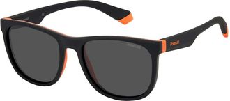 Polaroid Junior Sonnenbrille Schwarz Orange/Grau - - Accessories - unisex - Schwarzk - 49 MM