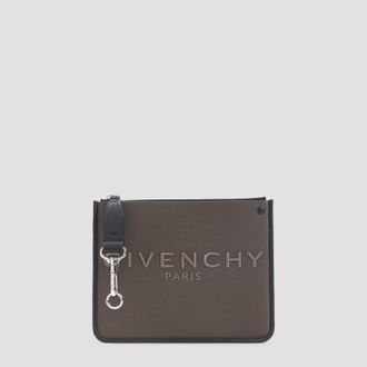 Givenchy Pochette zipp&eacute;e en toile Givenchy