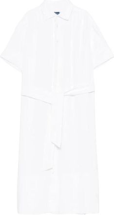 Polo Ralph Lauren G&uuml;rtel-Hemdblusenkleid aus Leinen - - Dresses - Damen - Wei&szlig; - L