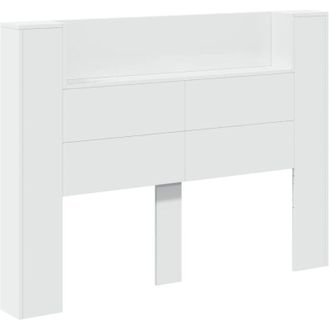 vidaXL Kopfteil mit Regal Wei&szlig; 140 x 16,5 x 103,5 cm Holzwerkstoff vidaXL