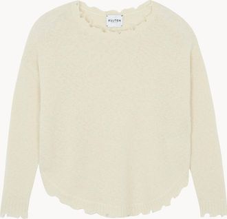 Kujten Pull cachemire col rond, 2 fils - Pull Mela Bouclette