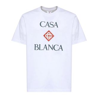 Casablanca Homme, Tops, Blanc, Taille: 2XL T-Chemises