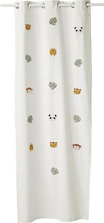 Vertbaudet Rideau tamisant Guirlande Hano&iuml; &eacute;cru 135X180