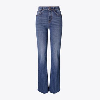 Tory Burch Damen Bootcut-Jeans