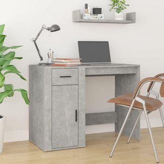 vidaXL Bureau Gris b&eacute;ton 100x49x75 cm Bois ding&eacute;nierie