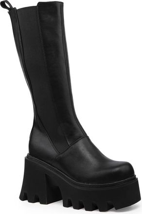 Lamoda Damen Tear Em Up Ankle Boot, Black Pu, 36 EU