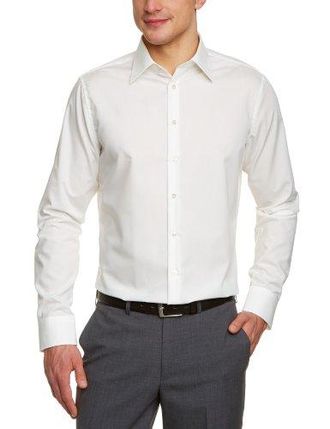 Seidensticker Chemise business homme Seidensticker - coupe ajustée - sans repassage - col Kent - manches longues - 100 % coton