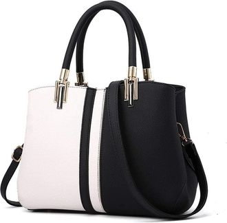 Nevenka Geldb&ouml;rsen und Handtaschen f&uuml;r Frauen Top Griff Taschen Leder Satchel Totes Umh&auml;ngetasche Von (Black)