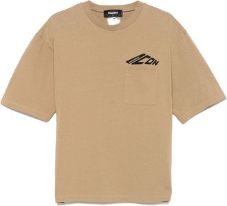 Dsquared2 T-Shirt mit Icon-Print - Nude