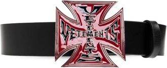 VETEMENTS unisex, Accessoires, Noir, Taille: 90 CM Leather Belt