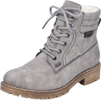 Rieker Winterstiefelette RIEKER, Damen, Gr. 37, grau, Lederimitat, Schuhe Winterstiefelette, mit Schaftrandpolsterung, Topseller