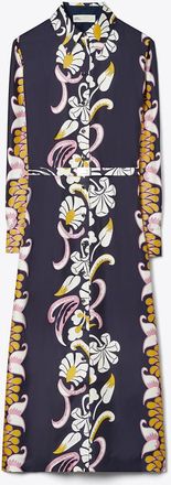Tory Burch Damen Bedrucktes Hemdkleid aus Seidentwill