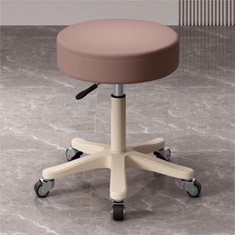 Generic Hocker H&ouml;henverstellbar Mit Fu&szlig;st&uuml;tze &middot; Drehhocker 360&deg; Drehbar &middot; B&uuml;rohocker & Friseurhocker &middot; Rollhocker Mit R&uuml;ckenlehne Aus PU-Leder &middot; Arbeitshocker