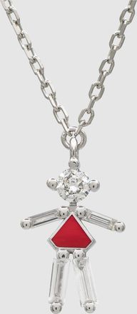 Little Ones Paris Collier Pendentif Fille Argent Red Hot 45cm