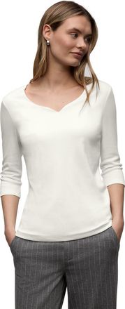 Street One Shirt mit Herzausschnitt Off White 46