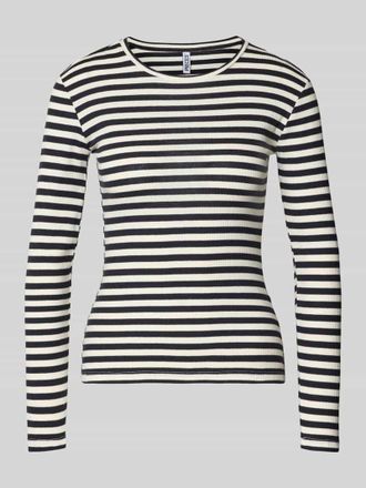 Pieces Slim Fit Langarmshirt aus Baumwoll-Mix