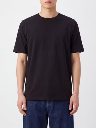 Thom Krom T-shirt &agrave; col rond et manches courtes en viscose avec logo contrastant